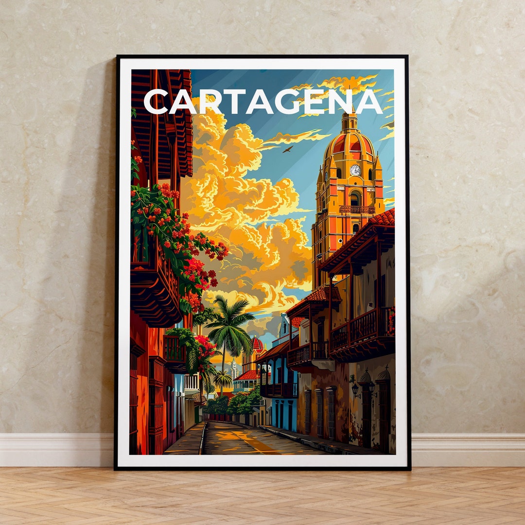 Cartagena Poster, Cartagena Print, Colombia Poster, Colombia Print ...