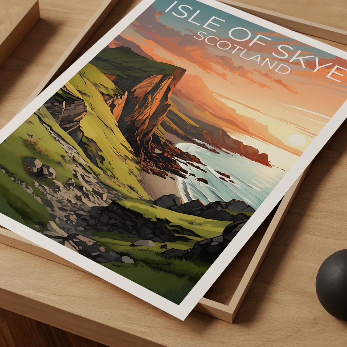 Isle of Skye Travel Poster, Scotland Wall Art, Scotland Print, Isle of ...