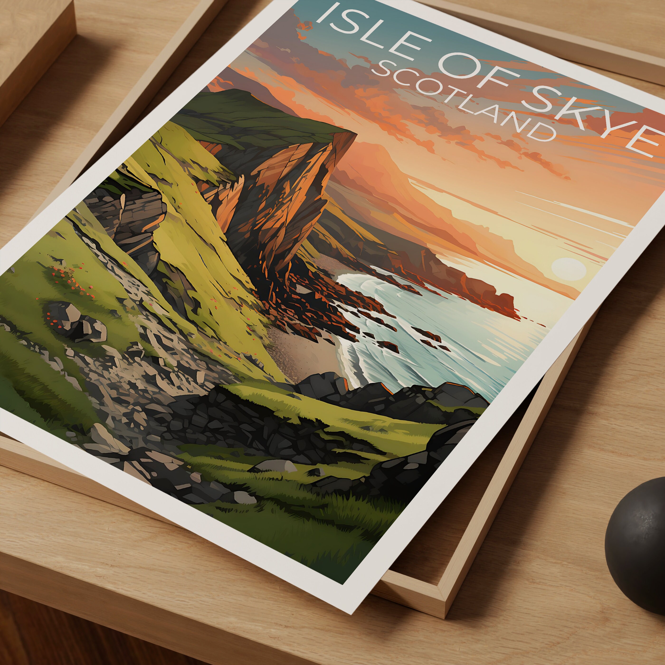 Isle of Skye Travel Poster, Scotland Wall Art, Scotland Print, Isle of ...