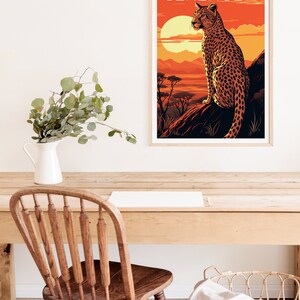Serengeti Travel Poster, Cheetah Wall Art, Cheetah Print, Serengeti ...
