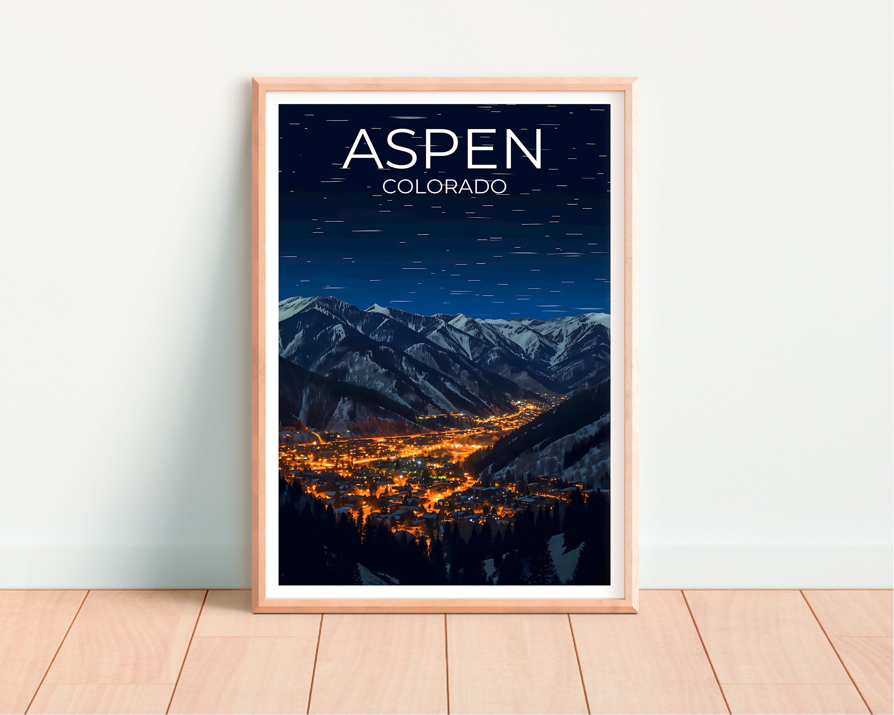 Aspen Travel Poster, Colorado Wall Art, Colorado Print, Aspen Poster ...
