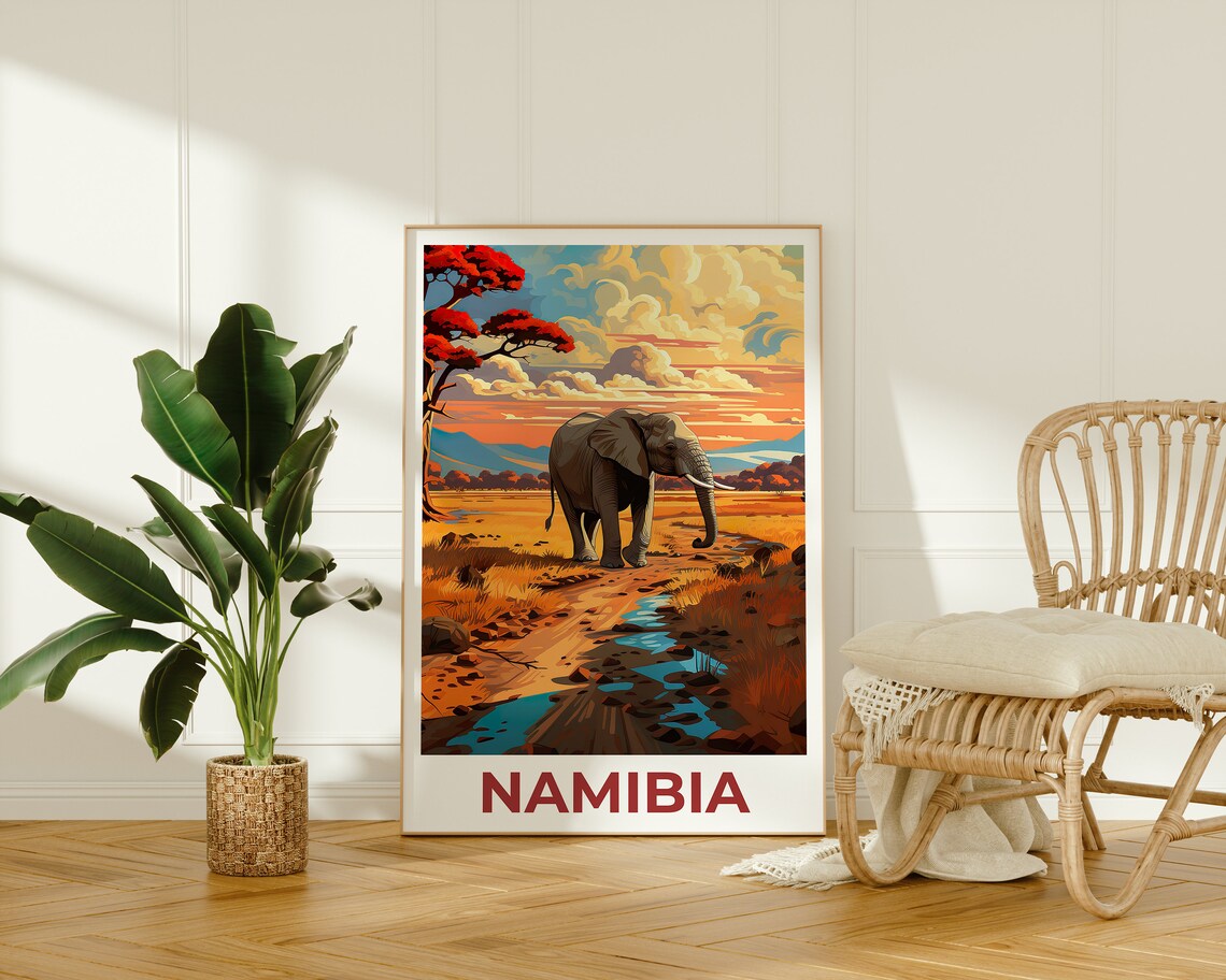 Namibia Poster, Namibia Print, Africa Poster, Safari Print, Namibia ...