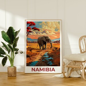 Namibia Poster, Namibia Print, Africa Poster, Safari Print, Namibia ...