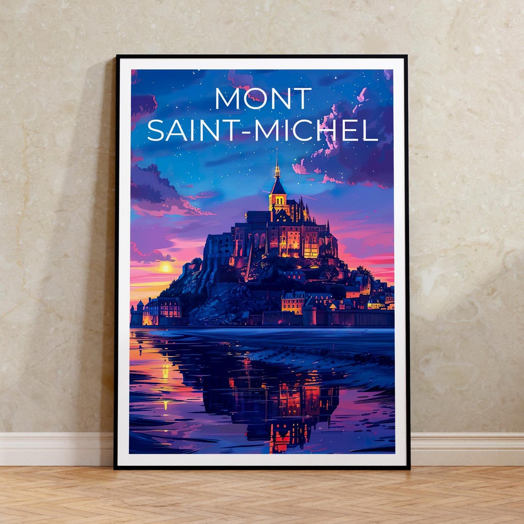 Mont Saint-michel Poster, France Print, Mont Saint-michel Art, Europe ...