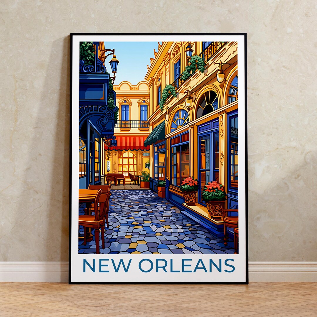 New Orleans Travel Poster, Louisiana Wall Art, Louisiana Print, New ...
