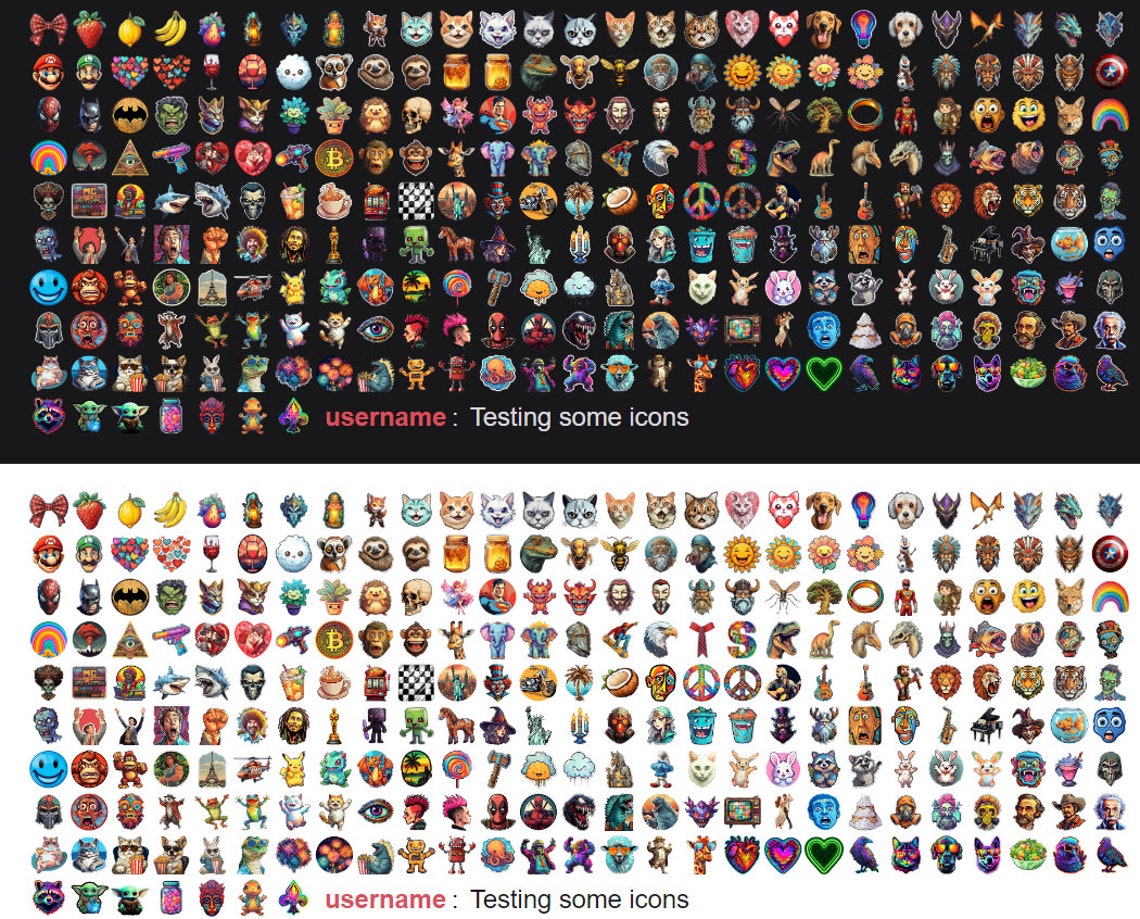 1000 Emotes Mega Pack 2 Free Listings 6 Sizes Twitch Discord Bundle ...