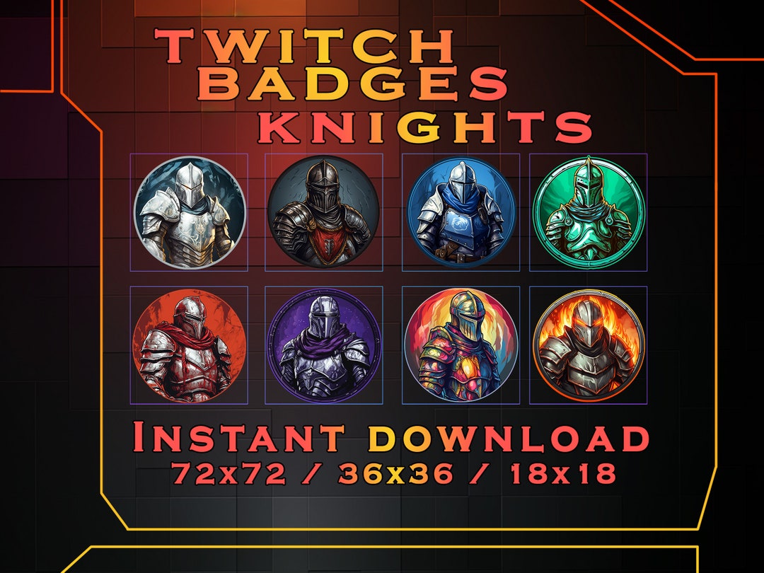 Knights Sub Badges Twitch Fantasy Twitch Subscribers Badges Loyalty ...