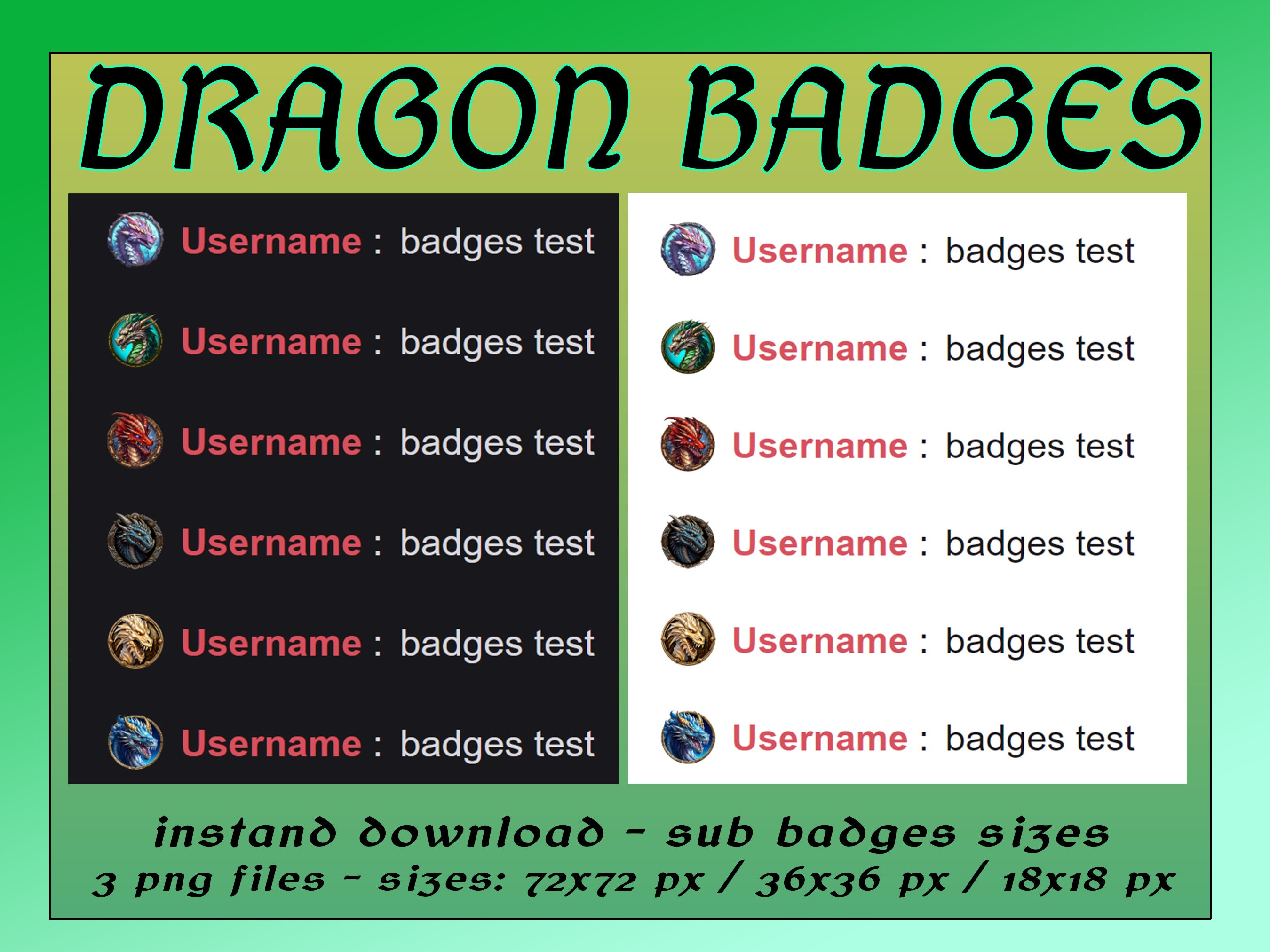 Dragon Sub Badges Twitch Fantasy Twitch Subscribers Badges Loyalty ...