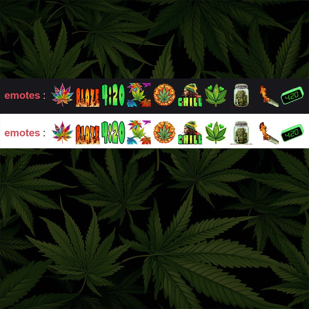 10 Animated and Static Emotes for Twitch - Weed Theme Youtube Discord ...