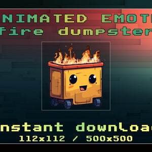 Animated Emote - Fire Dumpster | Sub Emote | Live Streaming Animated ...