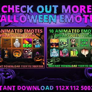10 Animated Emotes Pack Vol 3 - Halloween Edition | Sub Emote | Live ...