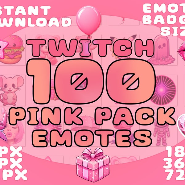 Twitch Pink Emotes - Etsy