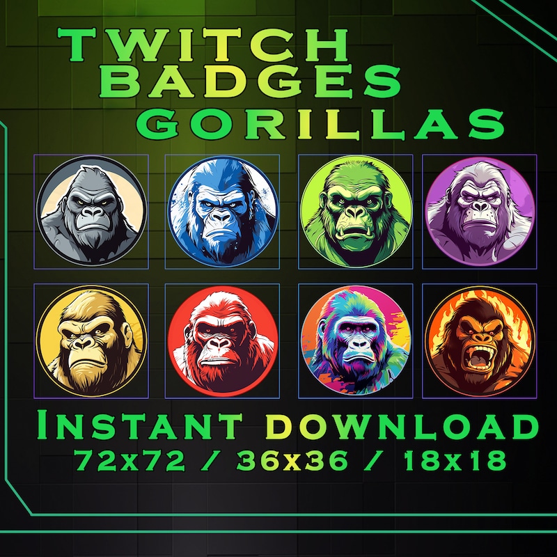 Twitch Gorilla Overlay - Etsy