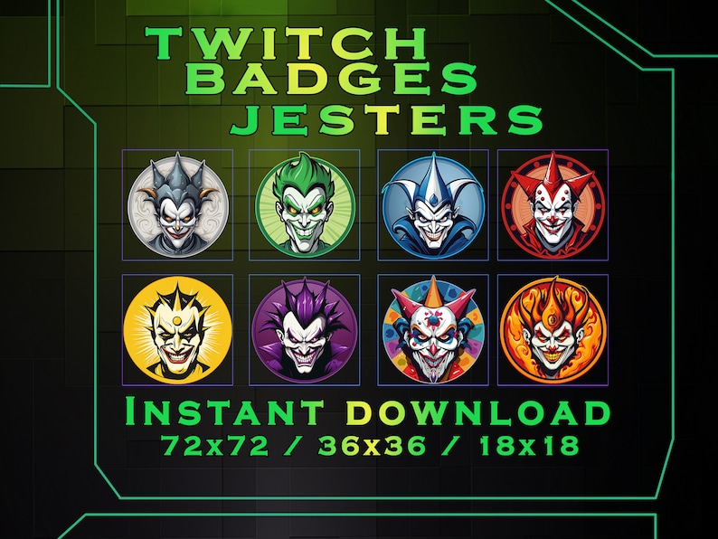 Jesters Sub Badges for Twitch Youtube Discord | Stream Badges | Twitch ...