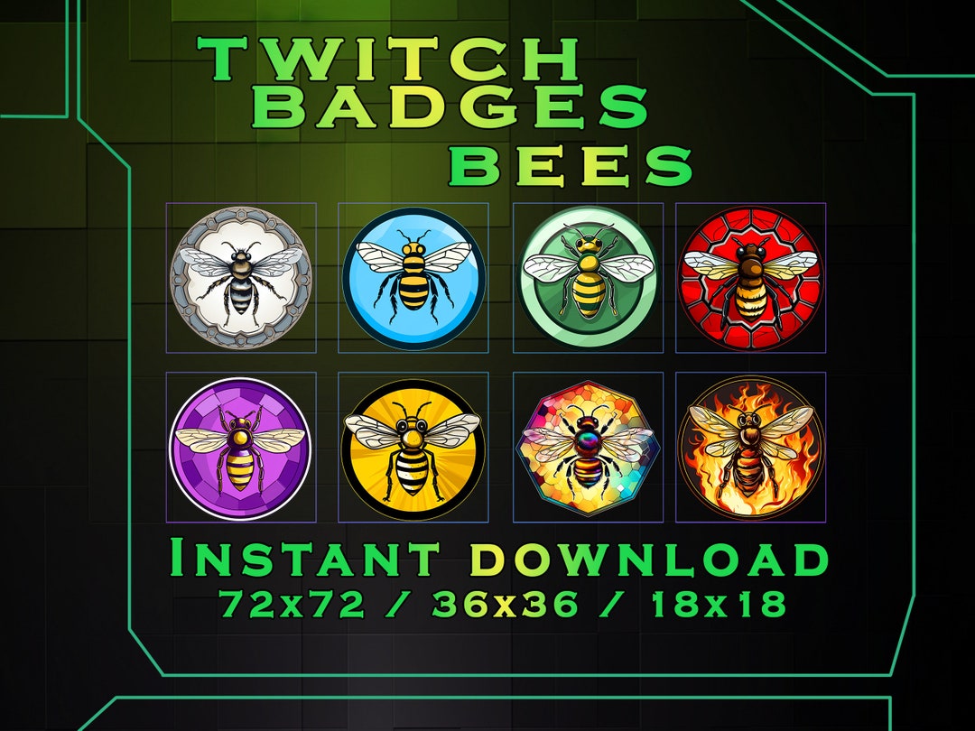Bees Twitch Sub Badges: Streamer Subscriber Badges (digital Download ...