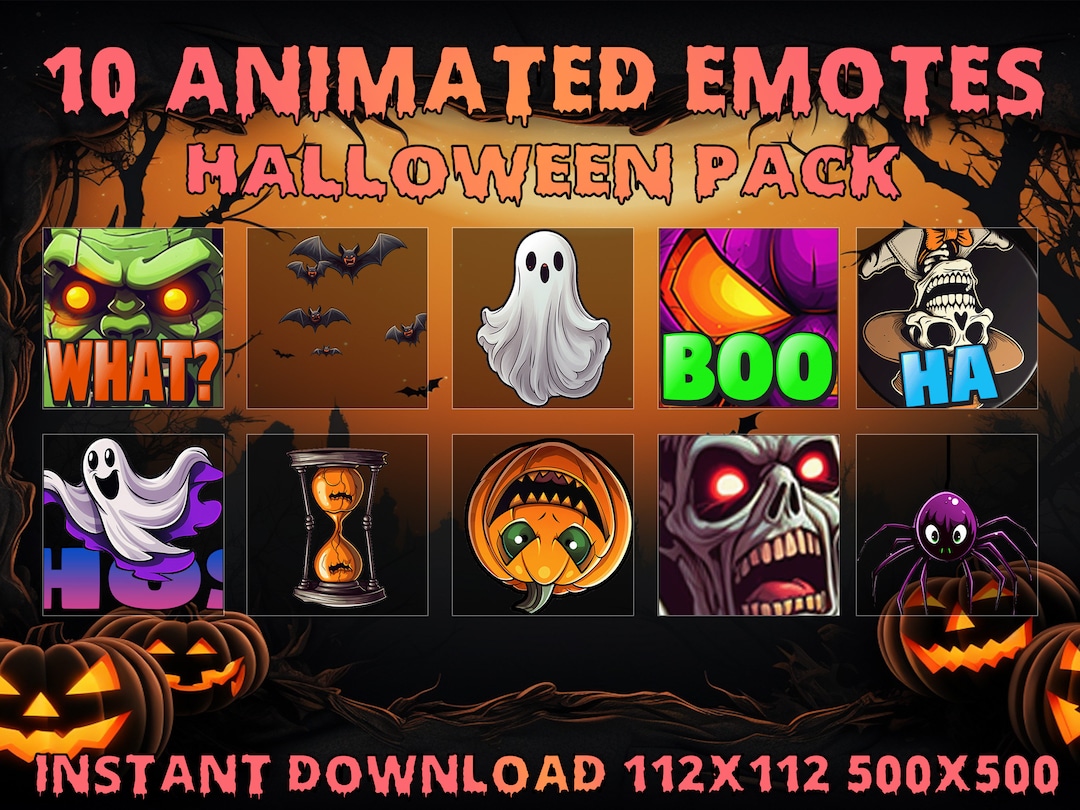 Halloween Animated Emotes Pack: Spooky Twitch/discord Gifs - Etsy