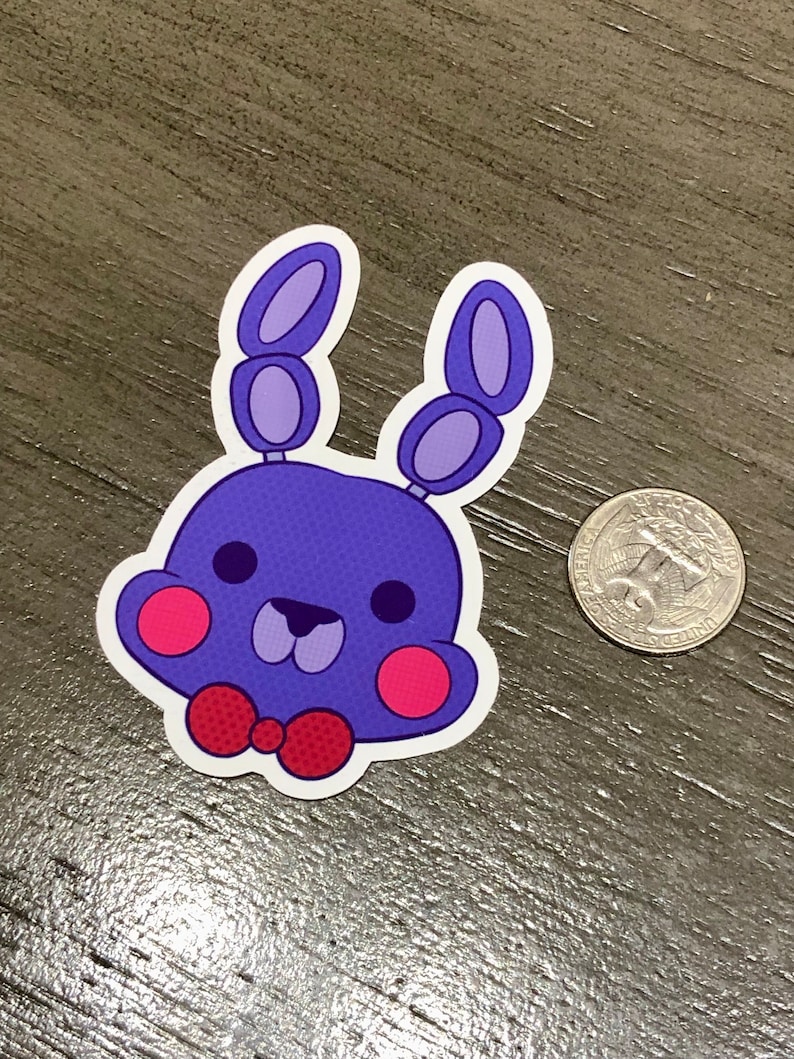 Bonnie Matte Vinyl Sticker handdrawn - Etsy