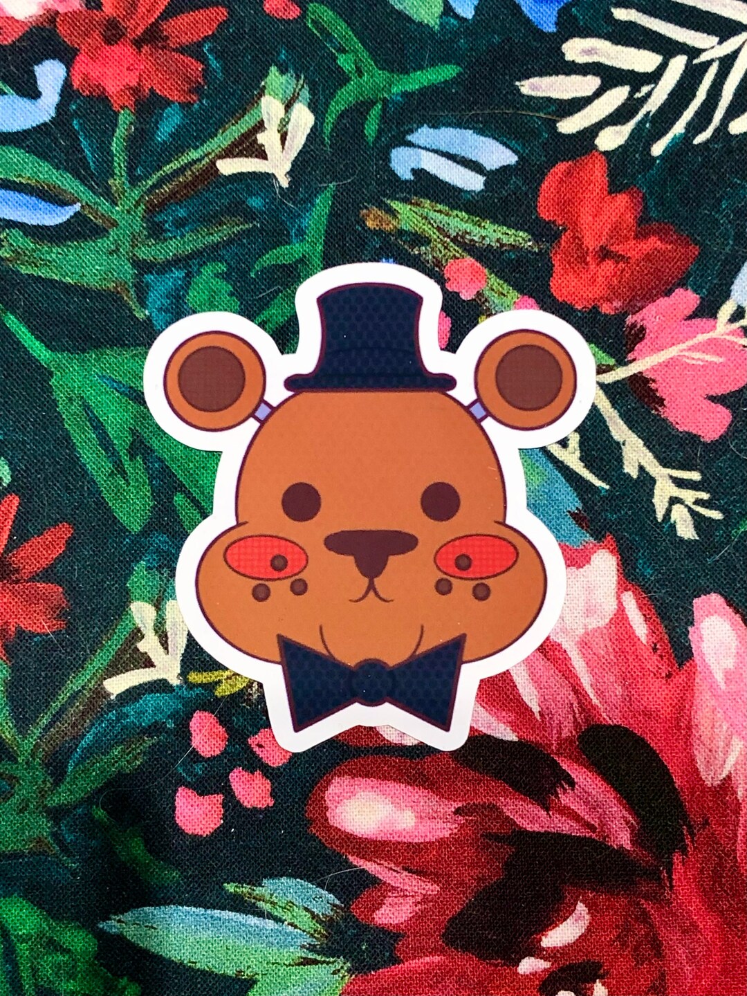 Freddy Fazbear Matte Vinyl Sticker - [handdrawn] - Etsy