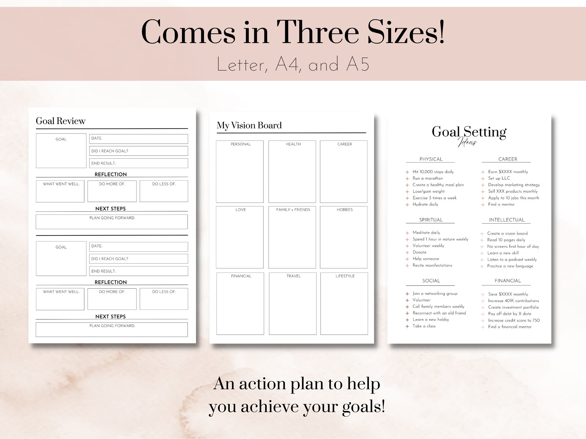 Goal Planner BUNDLE, 2023 Goals Tracker, SMART Goal Setting Kit, New ...