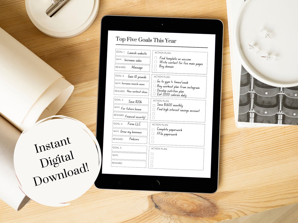 Goal Planner BUNDLE, 2023 Goals Tracker, SMART Goal Setting Kit, New ...