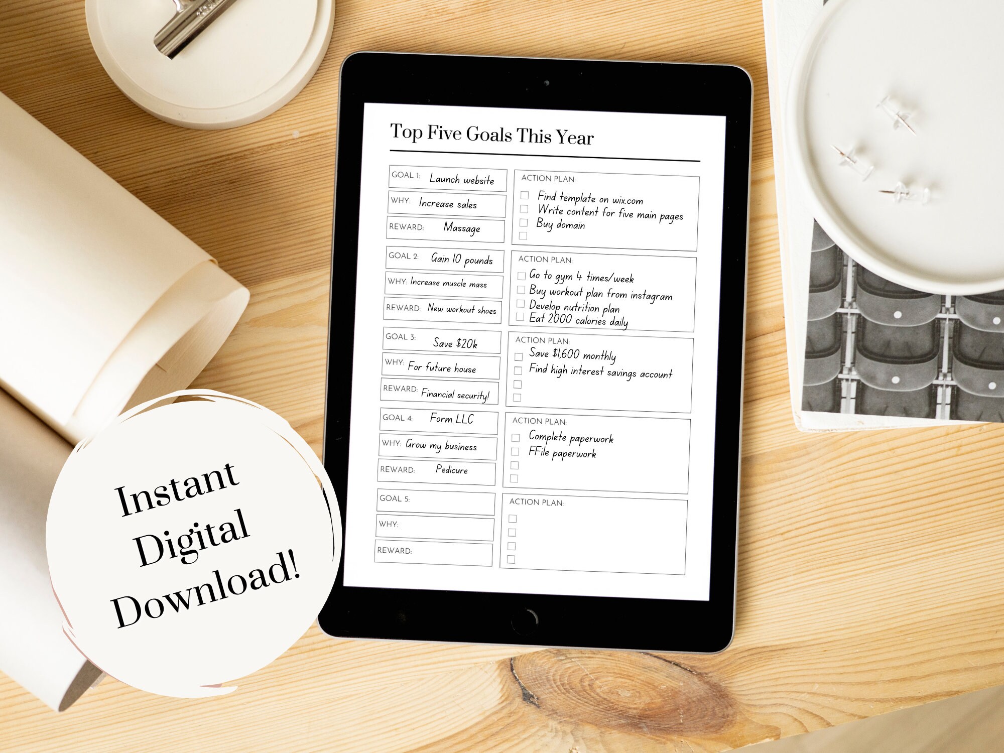 Goal Planner BUNDLE, 2023 Goals Tracker, SMART Goal Setting Kit, New ...