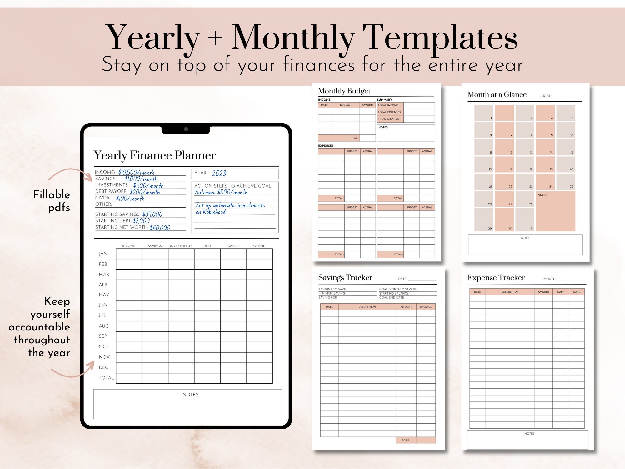 That Girl Budget Planner, Finance Tracker, Digital Budget Template ...