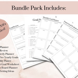 Goal Planner BUNDLE, 2023 Goals Tracker, SMART Goal Setting Kit, New ...
