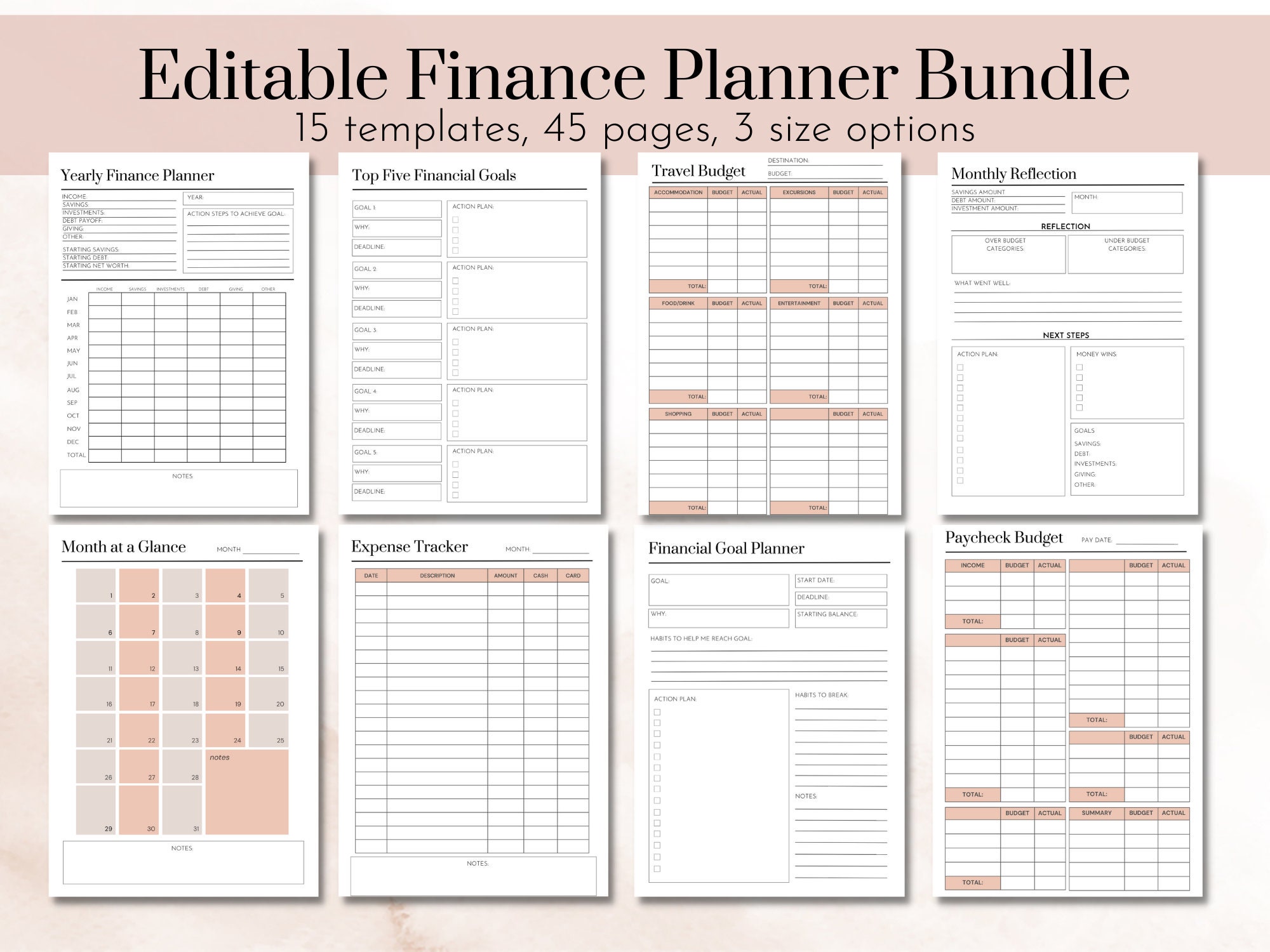 That Girl Budget Planner, Finance Tracker, Digital Budget Template ...