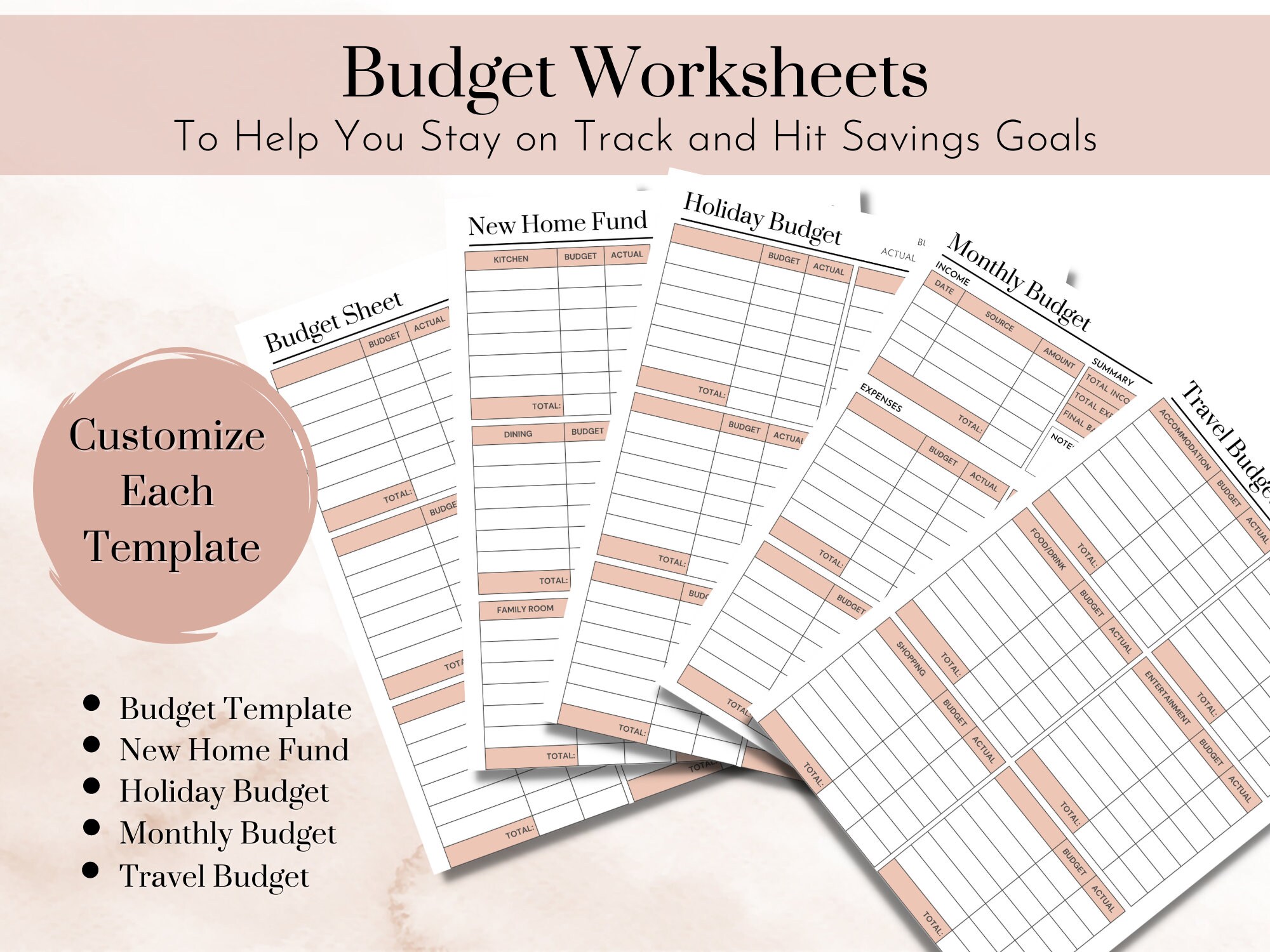 That Girl Budget Planner, Finance Tracker, Digital Budget Template ...