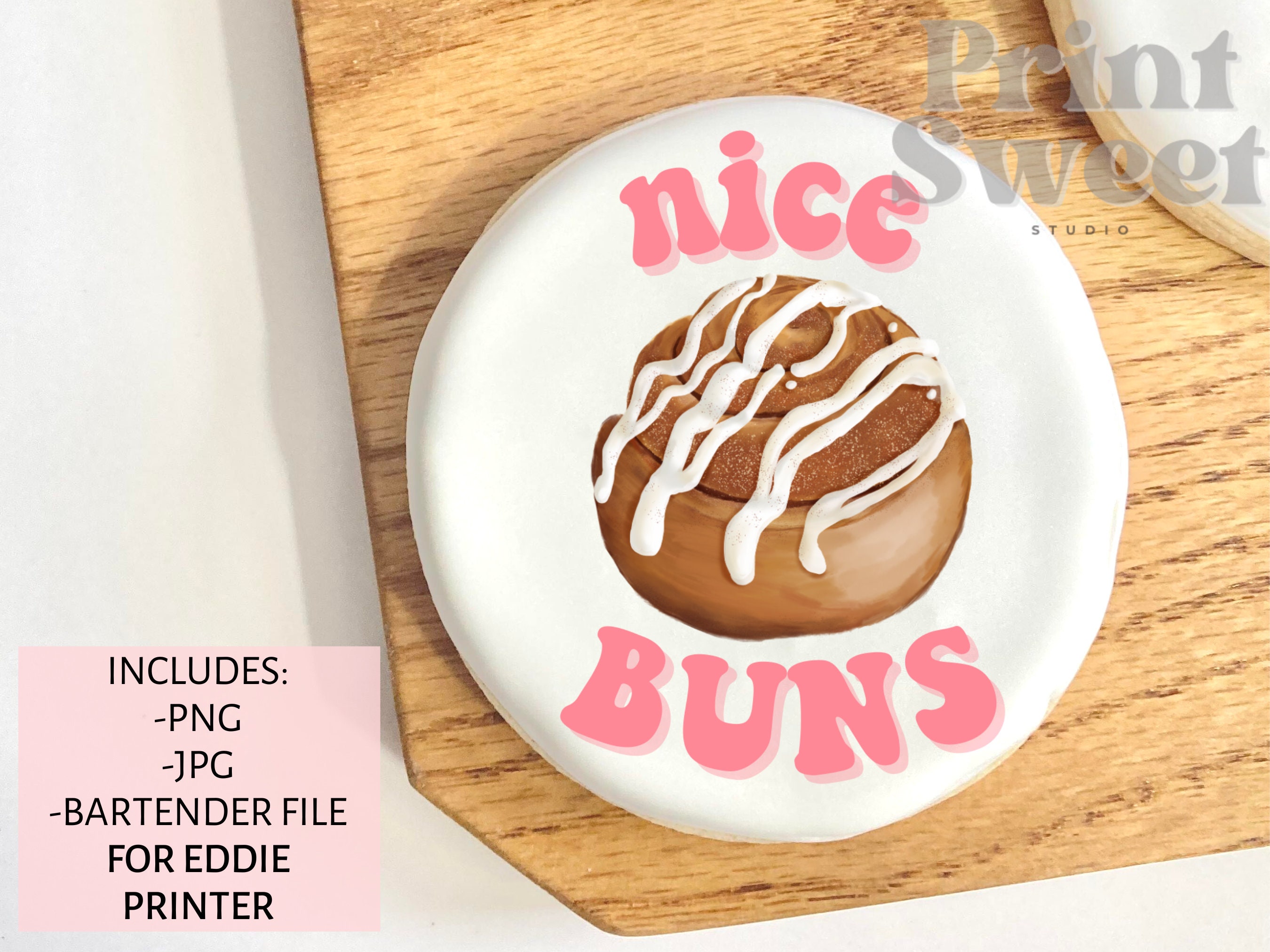 Nice Buns Digital File Download, Png, Jpg, Bartender File for Eddie ...