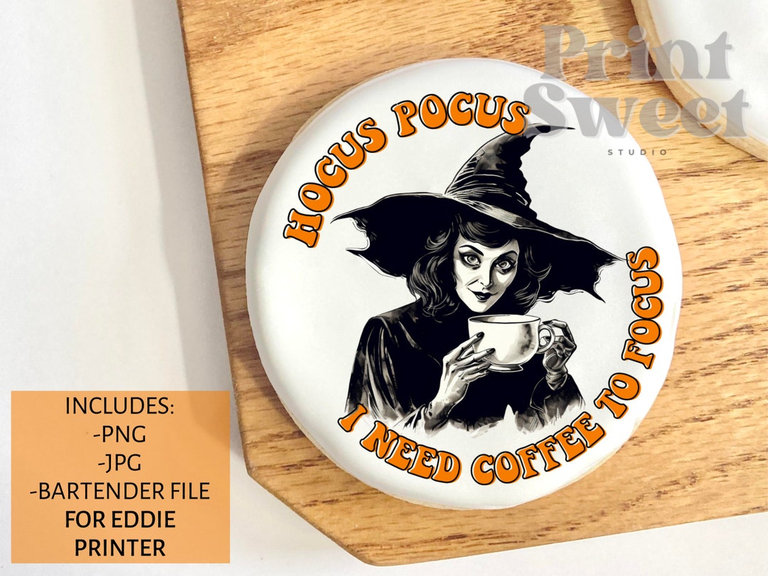 Hocus Pocus I Need Coffee Digital File Download, Png, Bartender File ...