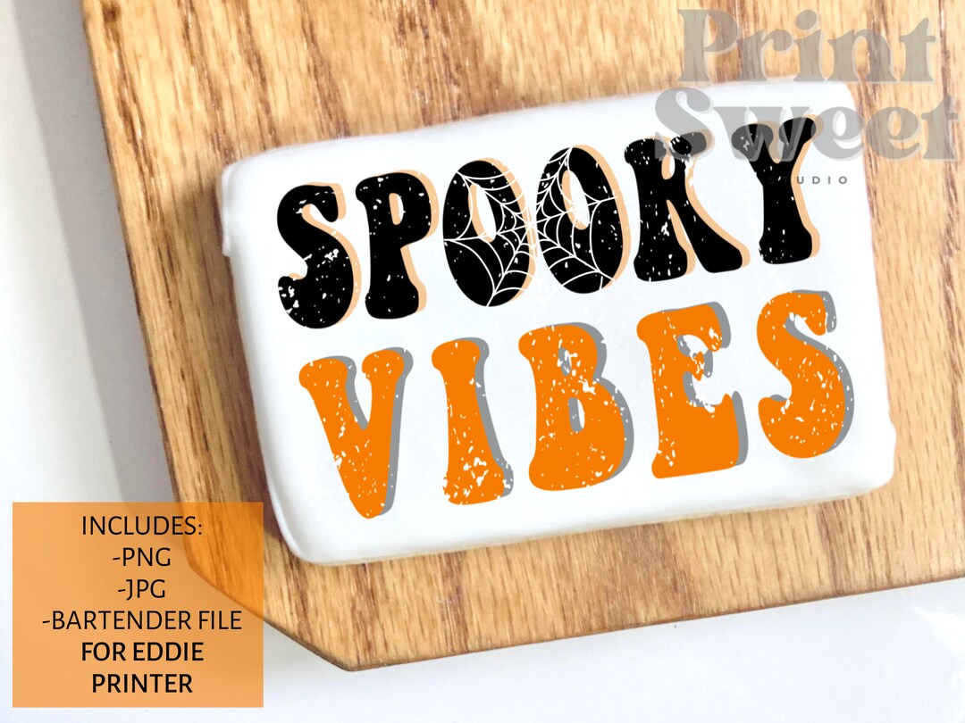 Spooky Vibes Vintage Retro Digital File Download, Png, Bartender File ...