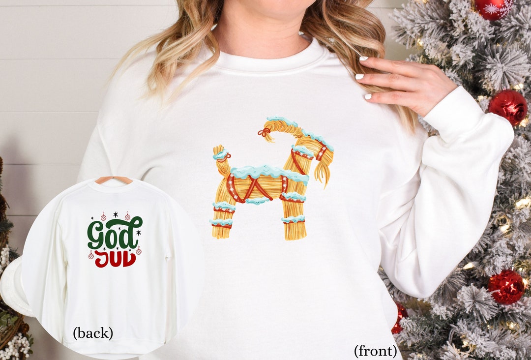God Jul Sweatshirt, Yule Goat Sweater, Nordic Holidays - Etsy