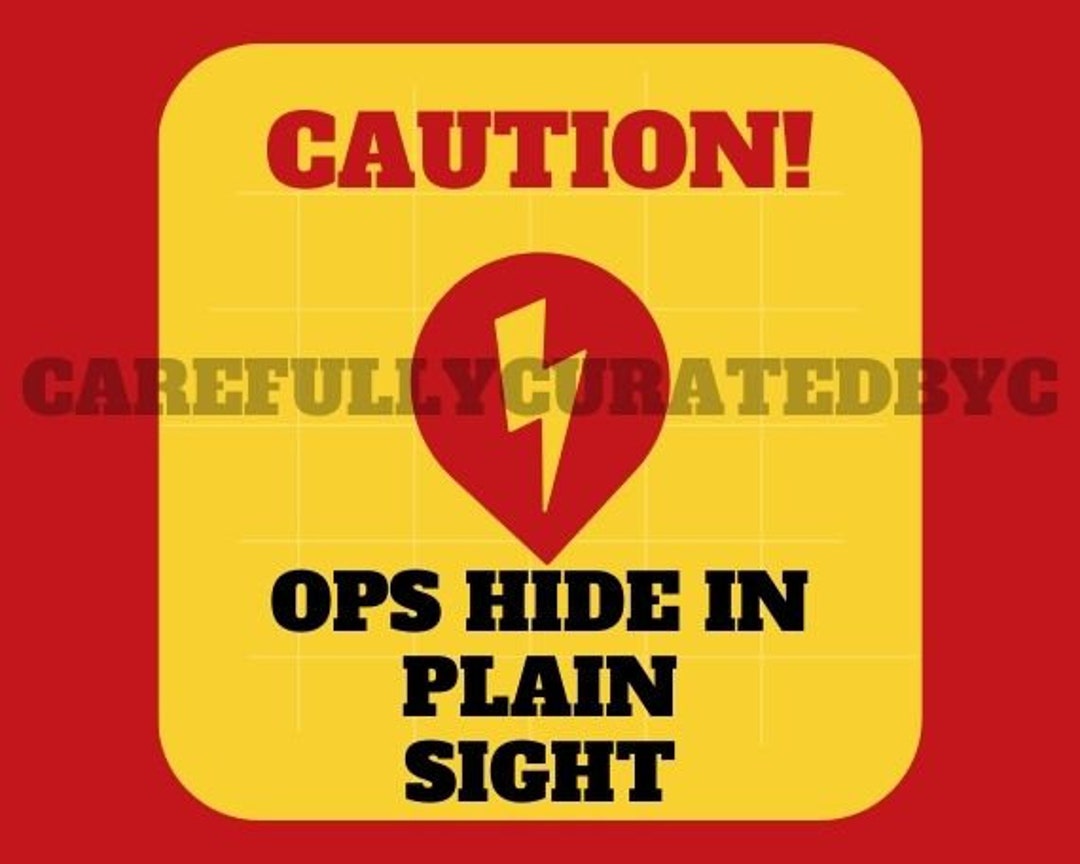 Ops Hide in Plain Sight SVG PNG JPG Vector Clipart Cricut - Etsy