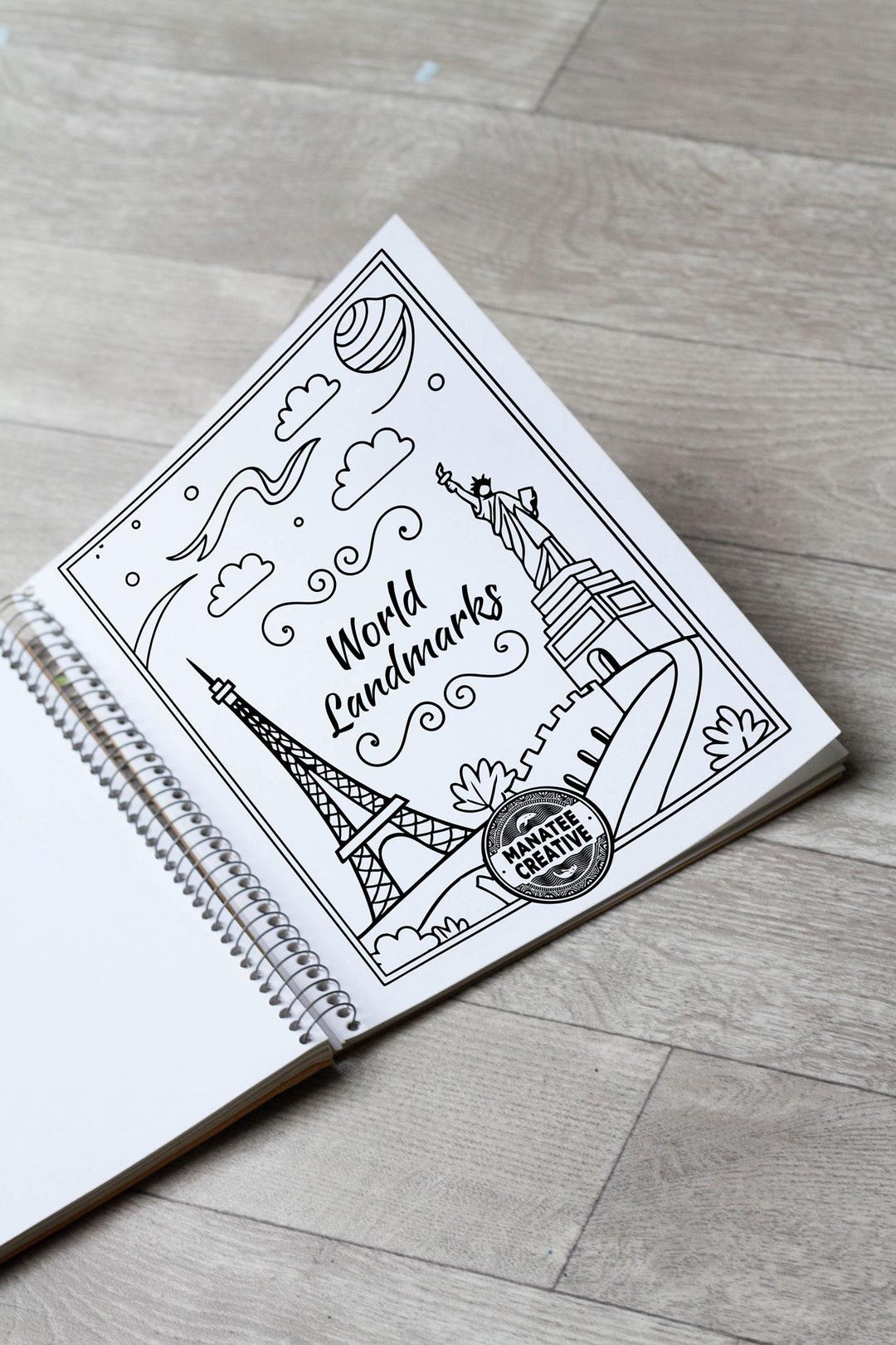 World Landmarks Coloring Book – 62 Stunning Pages of Iconic Sites and ...