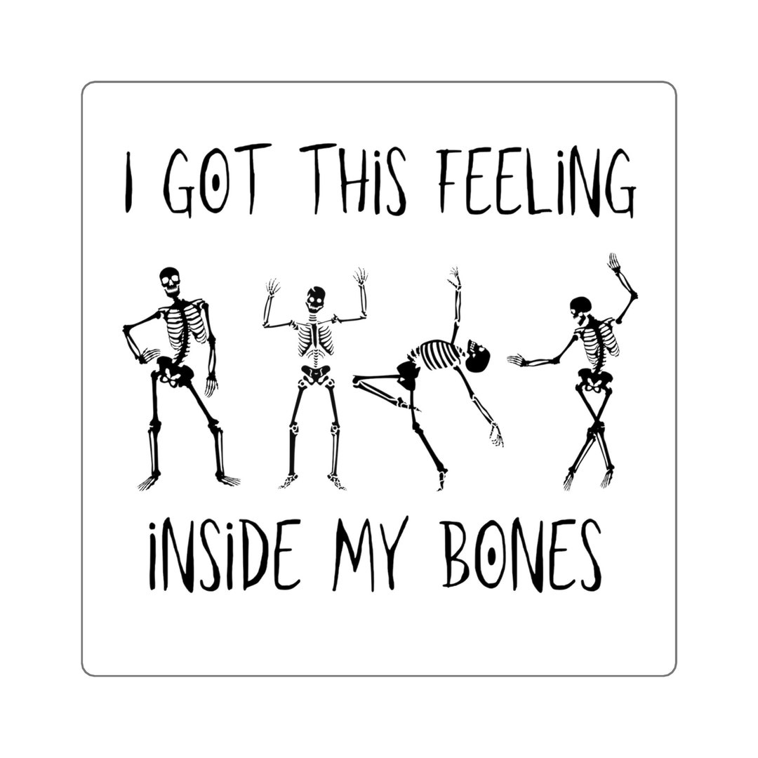 Square Stickers; Skeleton; Dancing; Embalmer; Deathcare; Funeral ...
