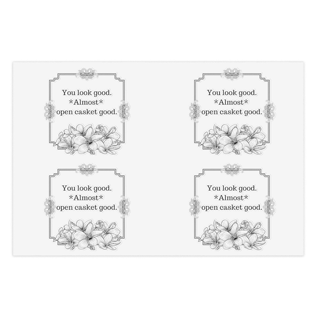 Sticker Sheets Casket Coffin Embalmer Mortician Funeral Director ...