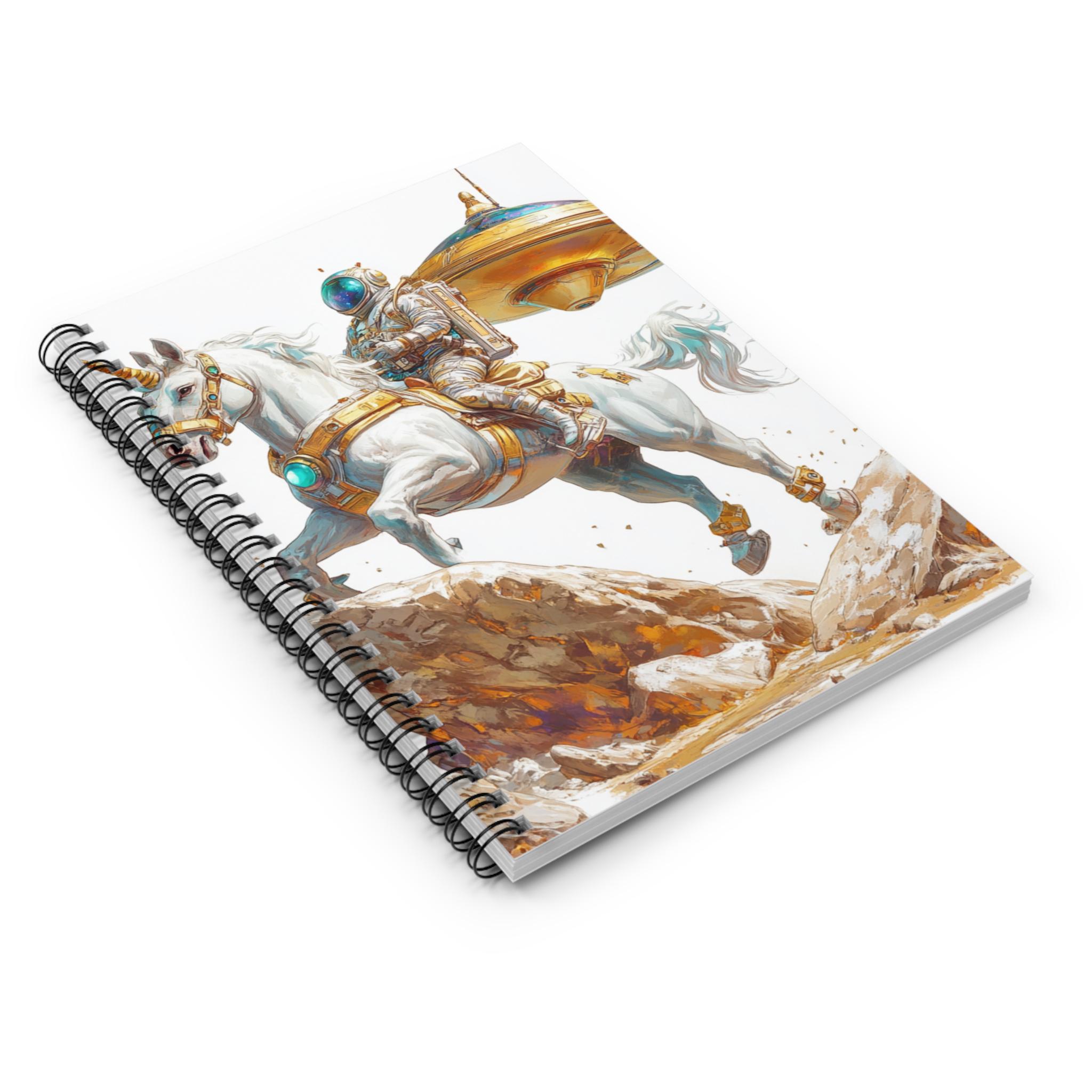 Astronaut and Unicorn Design Notebook - Sci-fi and Fantasy Spiral ...