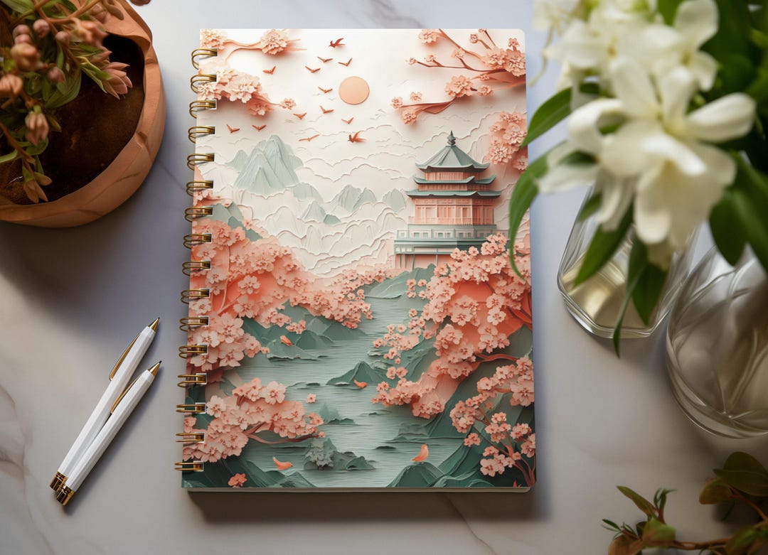 Sakura Spiral Notebook - Aesthetic Japanese Cherry Blossom Journal - Etsy