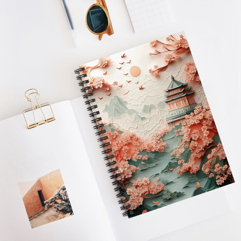 Sakura Spiral Notebook - Aesthetic Japanese Cherry Blossom Journal - Etsy