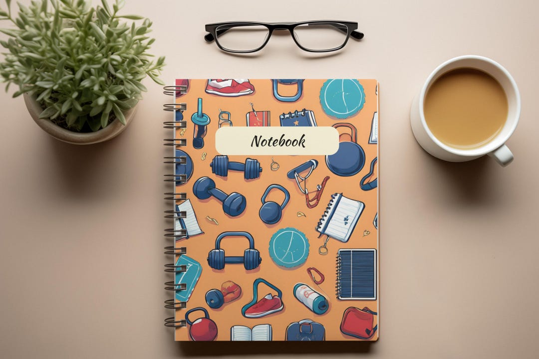 Sports-themed Spiral Notebook - Fitness and Workout Design Journal ...