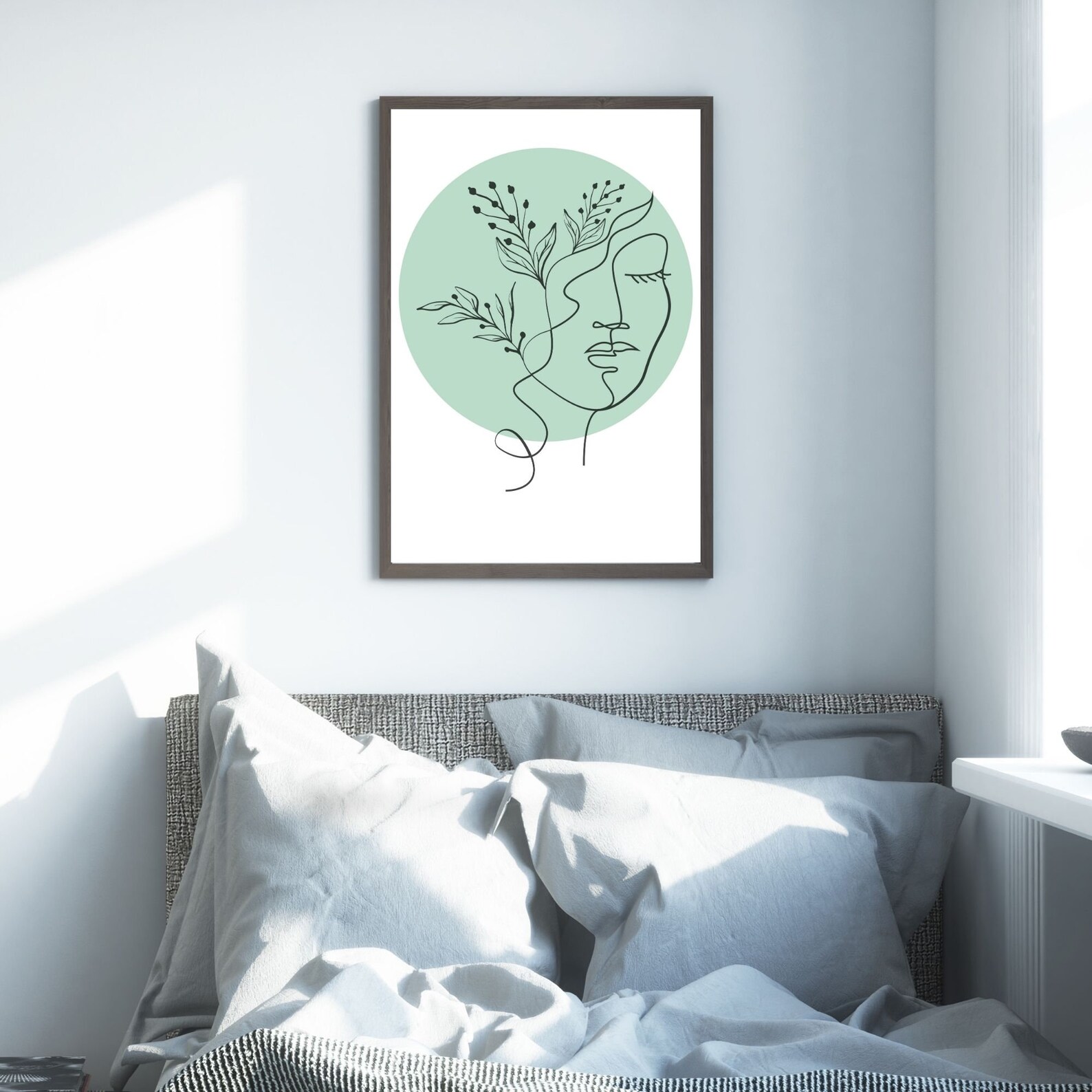 Abstract Women Face, Woman Face Drawing, Flower Woman Line Art, Minimal ...