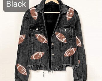 Beige Sequin Football Shirt Jacket - Etsy