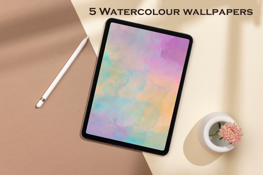 Minimalist Watercolour Pad Wallpapers | 5 Colourful Tablet Background ...