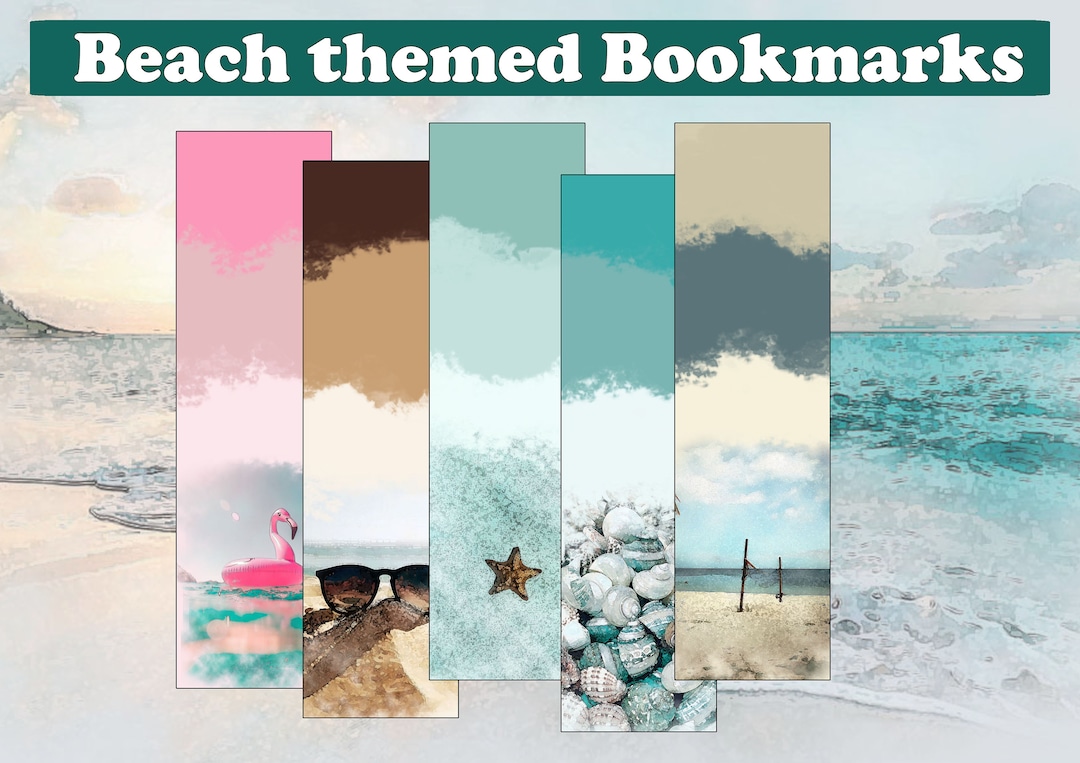Bookmarks | Printable | Beach Themed | Five Different Designs ...