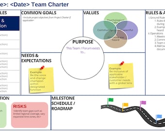 User Friendly Project Charter Template - Etsy