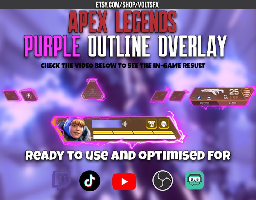 Apex Legends Purple Animated UI Overlay: Streaming & Editing - Etsy