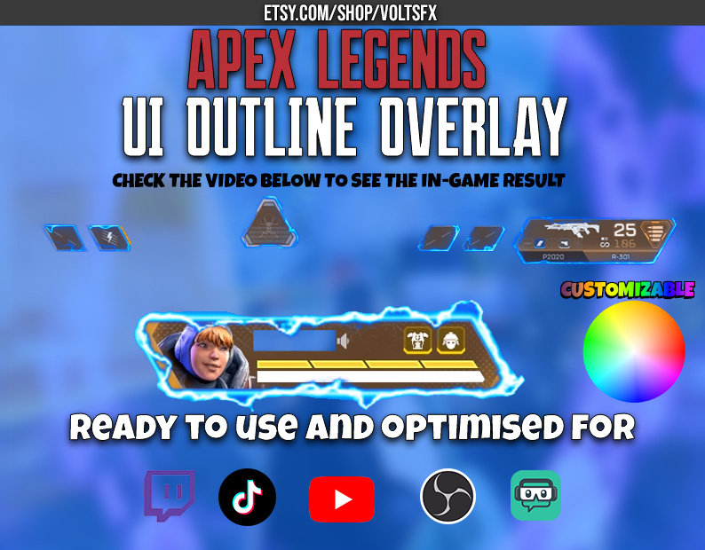 Apex Legends - CUSTOMIZABLE UI Animated Outline Overlay - Transparent ...