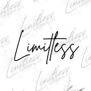 Limitless SVG, PNG, Minimalist, Svg, Simple, Calligraphy, Cricut and ...