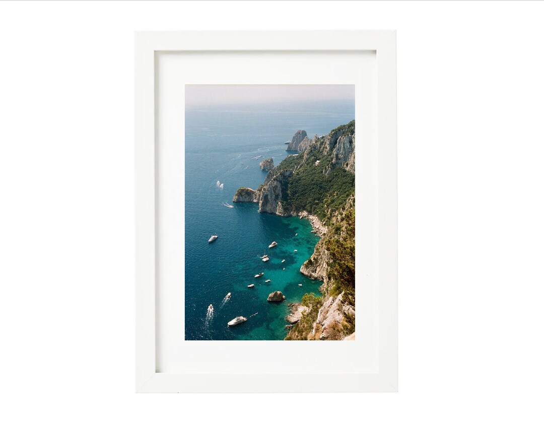Capri Coast Vertical | Amalfi Coast Beach Art Print | Capri, Italy ...